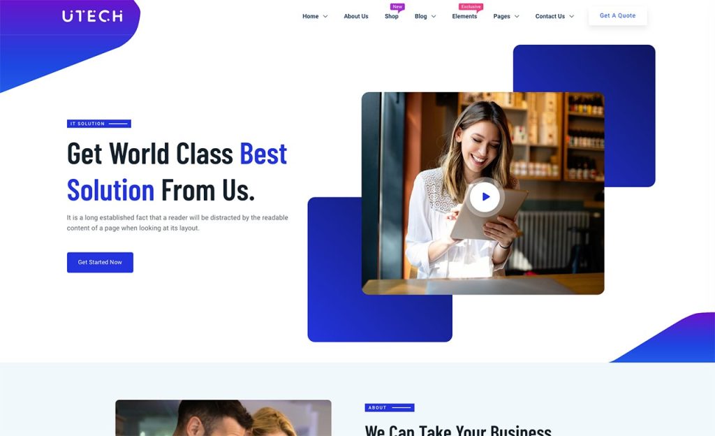 uTech – IT Solutions & Technology WordPress Theme